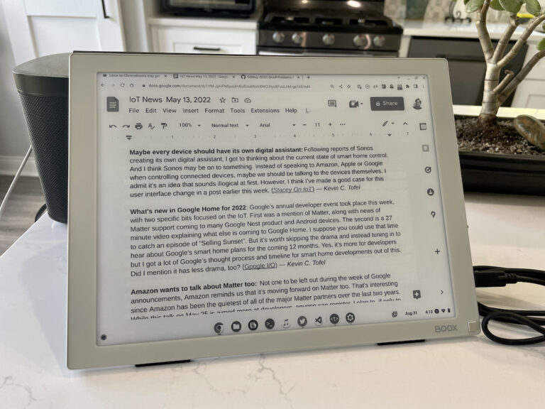 A Chromebook and E Ink monitor: Great for reading and typing