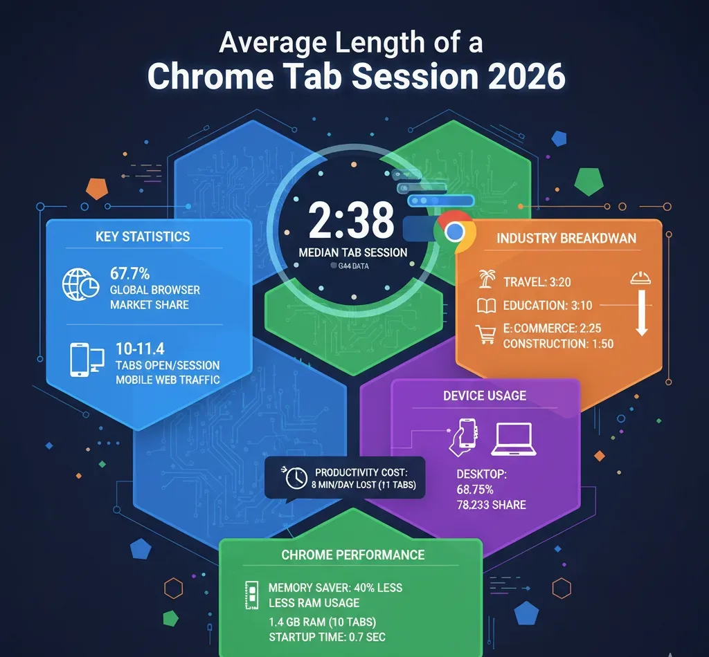 Average Length of a Chrome Tab Session 2026