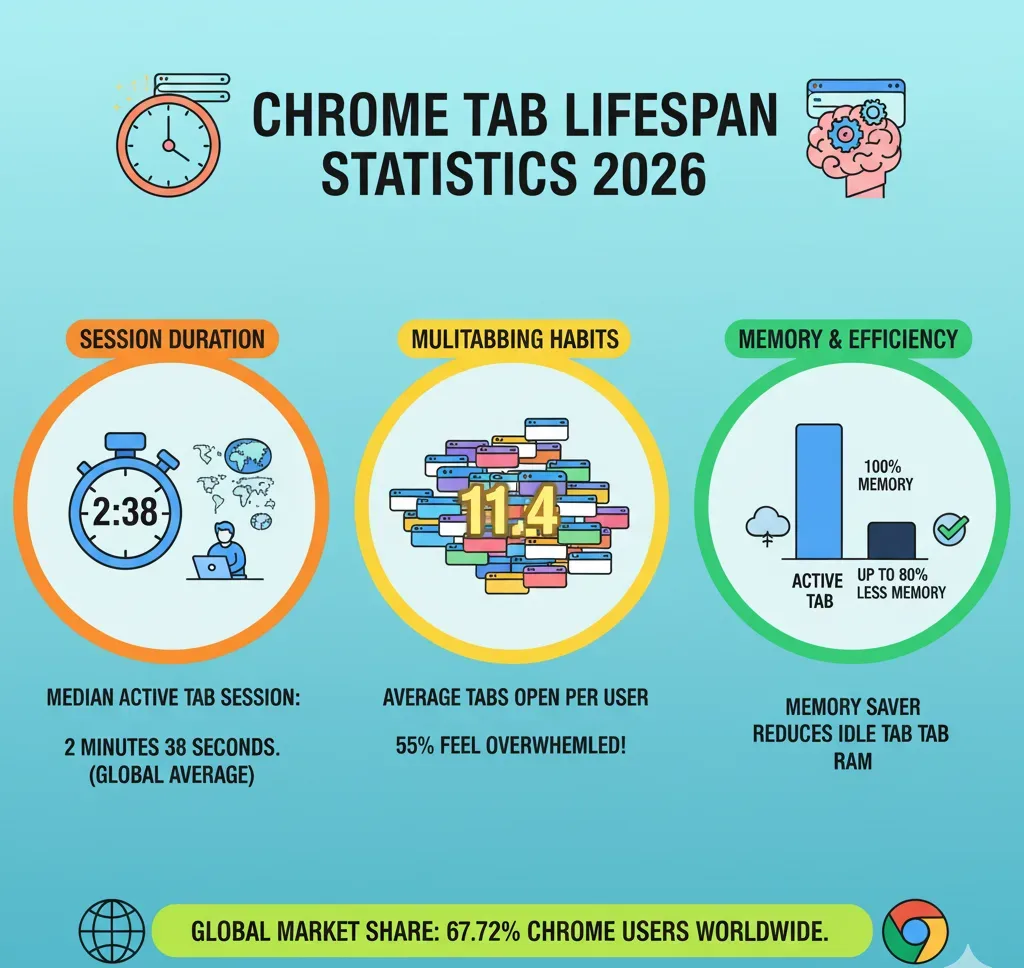 Chrome Tab Lifespan Statistics 2026