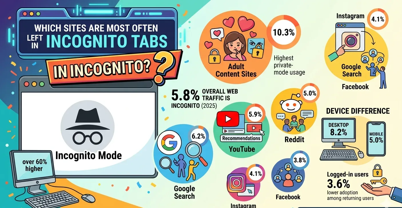 Which Sites Are Most Often Left in Incognito Tabs [User Data 2026]
